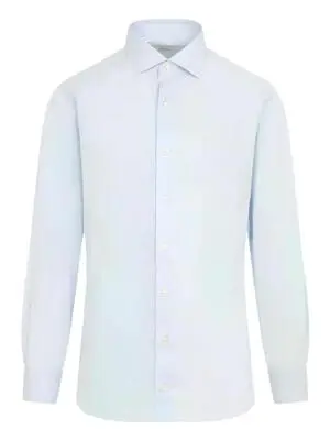 Brioni Long-sleeve Cotton Shirt - Blue