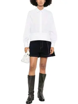 Sacai Contrast Stitch Shorts - Blue