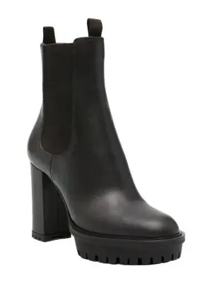 GIANVITO ROSSI Platform Leather Chelsea Boots
