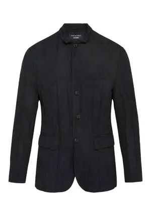 Comme Des Garçons Crinkled-finish Single-breasted Jacket - Black