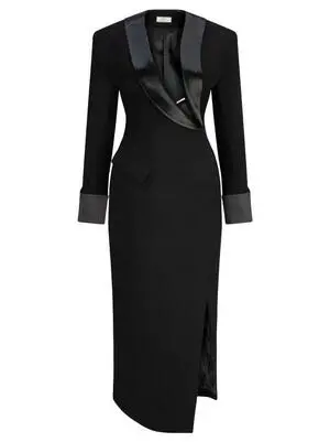 ATOIR Veda Satin-trim Cut-out Midi Dress - Black