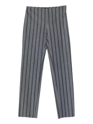 ROMEO GIGLI 1990s Vertical-stripe Trousers - Grey
