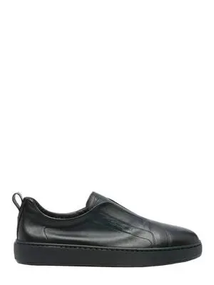SANTONI Santoni Leather Slip-On Sneakers