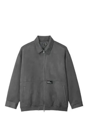 Izzue Logo Patch Zip-up Jacket - Grey
