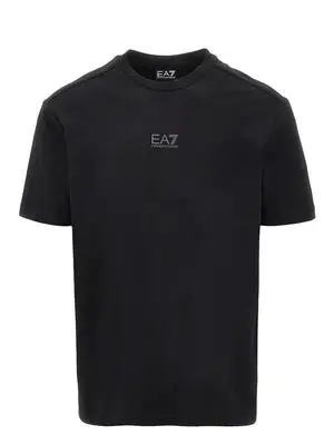 EA7 Logo-print Short-sleeve T-shirt - Black