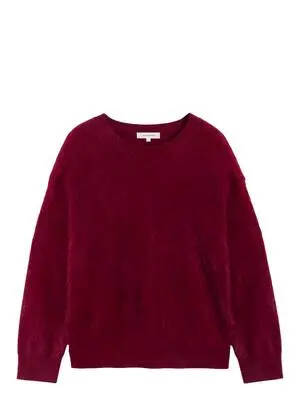 Chinti & Parker Brushed Cashmere Crew Neck Sweater - Red