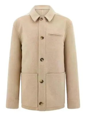 FERRAGAMO Double Wool And Cashmere Blouson - Neutrals