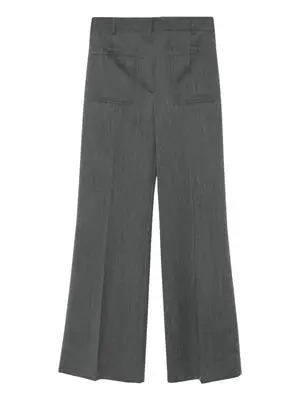 Victoria Beckham Alina Patch-pocket Wide-leg Trousers - Grey