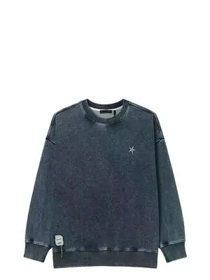 FIVE CM Star Patchwork Crew Neck Sweatshirt - Blue