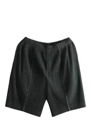 Issey Miyake Pleated Knee-length Shorts - Grey