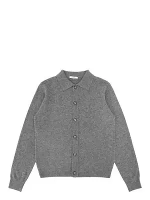 ENTIRE STUDIOS Button-up Polo-collar Cardigan - Grey