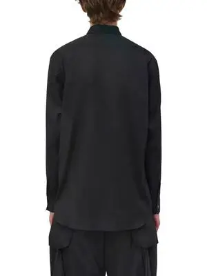 Comme Des Garçons Patchwork Striped-print Shirt - Black