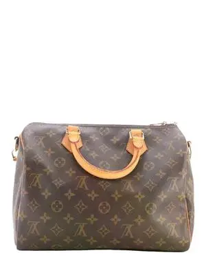 LOUIS VUITTON Speedy Bandouliere Monogram Canvas 30 Shoulder Bag - Brown