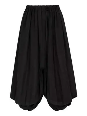 COMME DES GARÇONS TAO Drop-crotch Gathered Trousers - Black