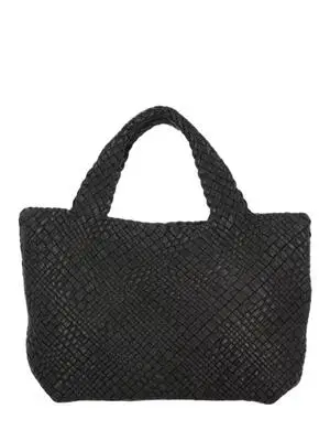 VISONA` Visona Esmeralda Woven Shoulder Tote - Black