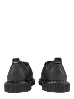 NICHOLAS DALEY George Cox Rebel Panelled Leather Derby Shoes - Black