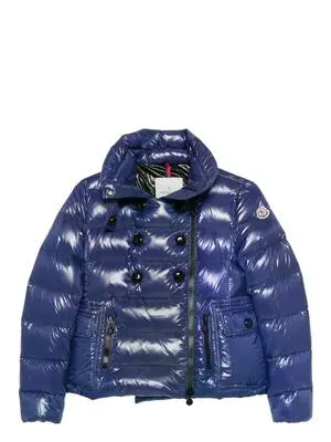 Moncler Double-breasted Down Jacket - Blue