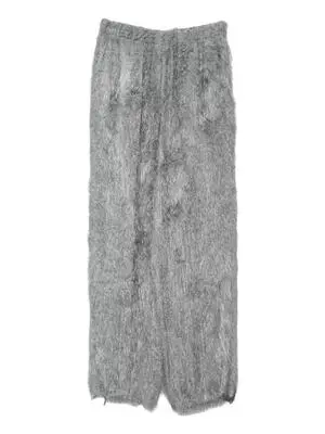 ALYSI Brushed Finish Straight-leg Trousers - Grey