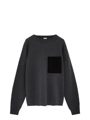 Loewe Anagram Cotton Blend Sweatshirt - Grey