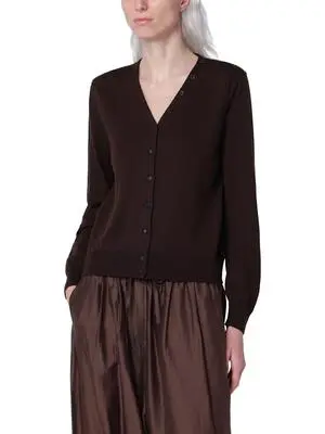 CORDERA Wool And Silk-blend Cardigan - Brown