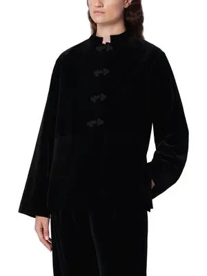 RÓHE Róhe Black Velvet Pankou Fastening Jacket