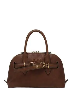 Miu Miu Small Aventurire Nappa Leather Bag - Brown
