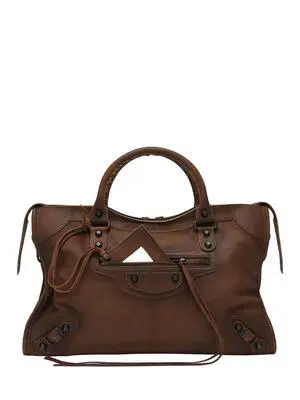 Balenciaga Le City Medium Leather Bag - Brown