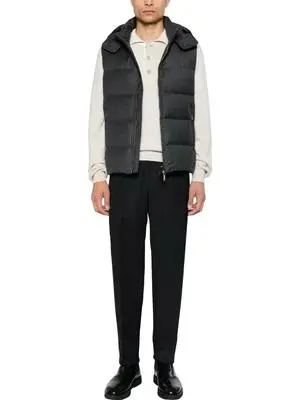 Zegna Pleated Trousers With Elasticated Waistband - Black