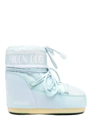Moon Boot Moon Boot Icon Logo-Print Lace-Up Boots Blue