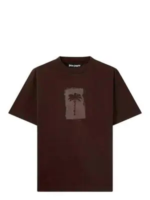 Palm Angels Brushed Palm Tree T-shirt - Brown