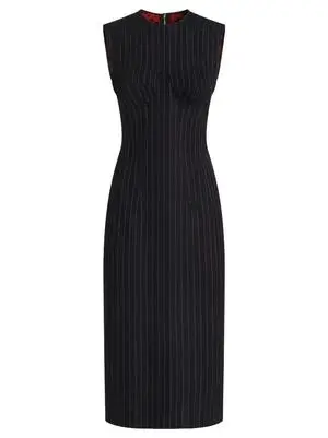 DOLCE & GABBANA Dolce & Gabbana Pinstripe Wool Sheath Dress