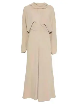 TOTÊME TOTEME Draped Maxi Dress With Scarf Neck