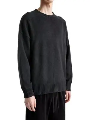 MARGARET HOWELL Asphalt Crew-neck Sweater - Grey
