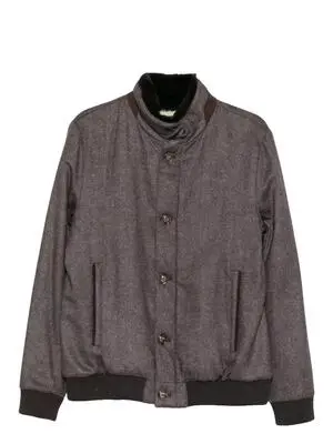 BARBA NAPOLI Barba Raven Fur-Collar Bomber Jacket
