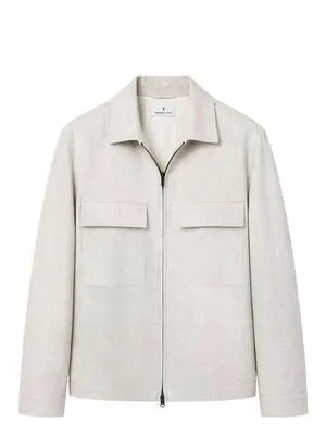 MANUEL RITZ Zip-up Linen Jacket - Neutrals