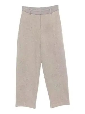 PANICALE Straight-leg Knitted Trousers - Neutrals