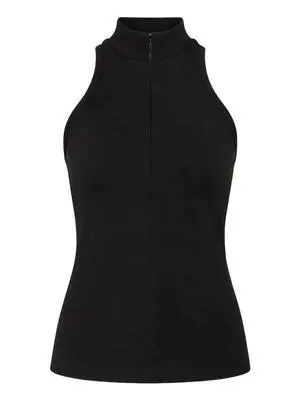 CLUB21 COLLECTION Cleo Cut-out Racerback Tank Top - Black