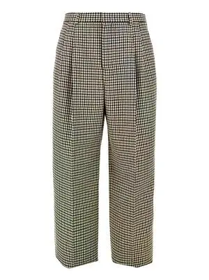 EMPORIO ARMANI Emporio Armani Houndstooth Pattern Pleated Trousers