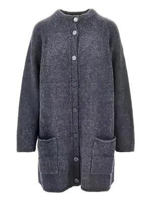 Emporio Armani Long-sleeve Button-fastening Cardigan - Grey