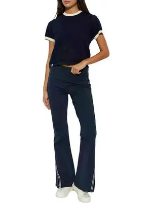 The Upside Joyela Side-stripe Flared Trousers - Blue
