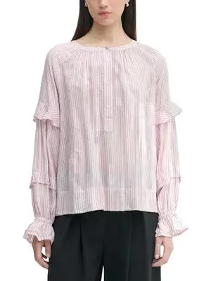 MOS MOSH Mos Mosh Jorun Ruffled Striped Blouse