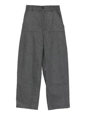 NICHOLSON & NICHOLSON Holt Patch-pocket Elasticated-waist Trousers - Grey