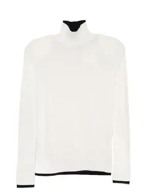 TOTEME Ribbed Knit Turtleneck Sweater - Neutrals
