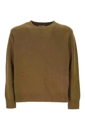 ROY ROGER'S Crew Neck Wool Sweater - Brown
