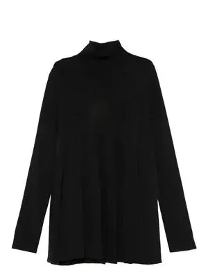 TOTEME Crepe Turtleneck Top - Black