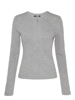 CLUB21 COLLECTION Mira Zip-fastening Long-sleeve Sweater - Grey