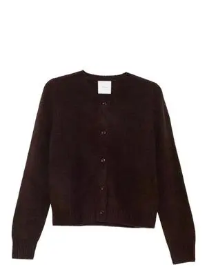 IVORY PARIS Button-front Knitted Cardigan - Brown