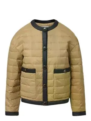 Veronica Beard Pearson Quilted Down Jacket - Neutrals