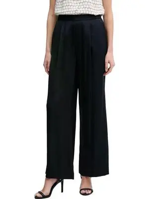 OUI Satin-Finish Wide-Leg Palazzo Trousers