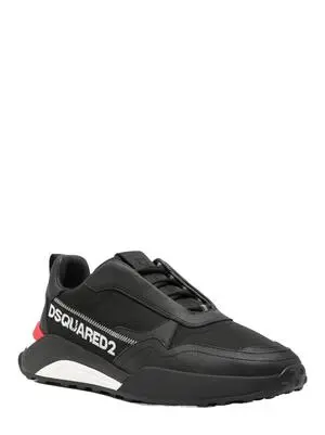 Dsquared2 Panelled Logo Detail Sneakers - Black